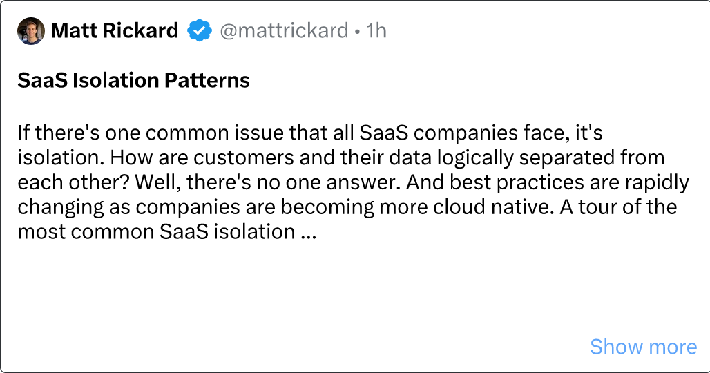 SaaS Isolation Patterns