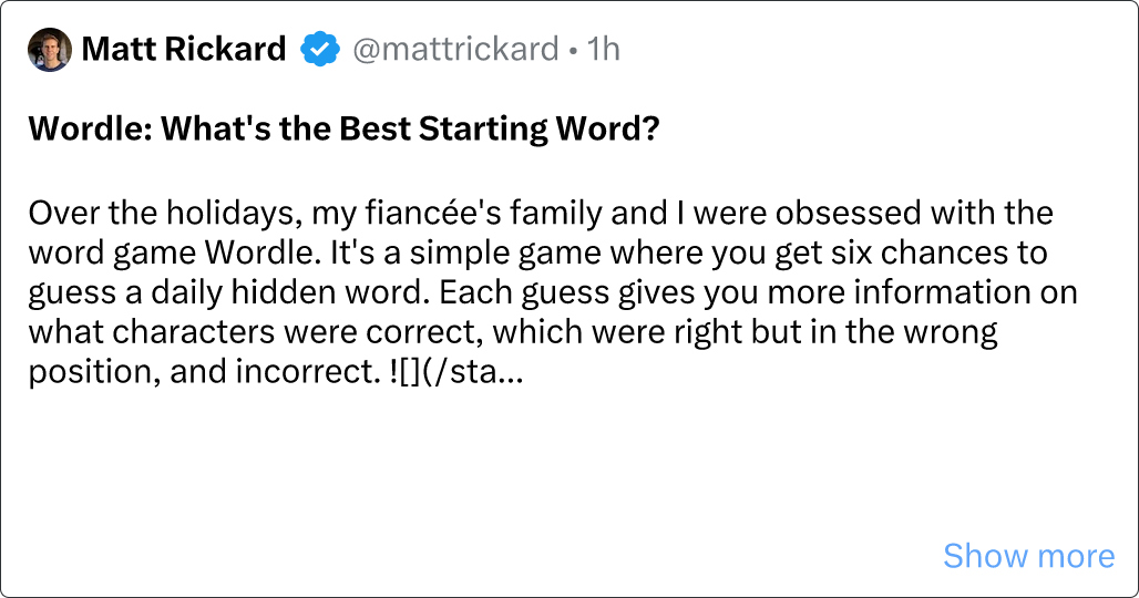 Wordle: What's the Best Starting Word?